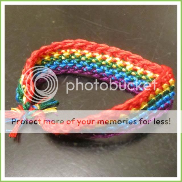 Crocheted Rainbow Bracelet | Grow Sew Happy